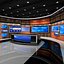 3d American News Studio Model