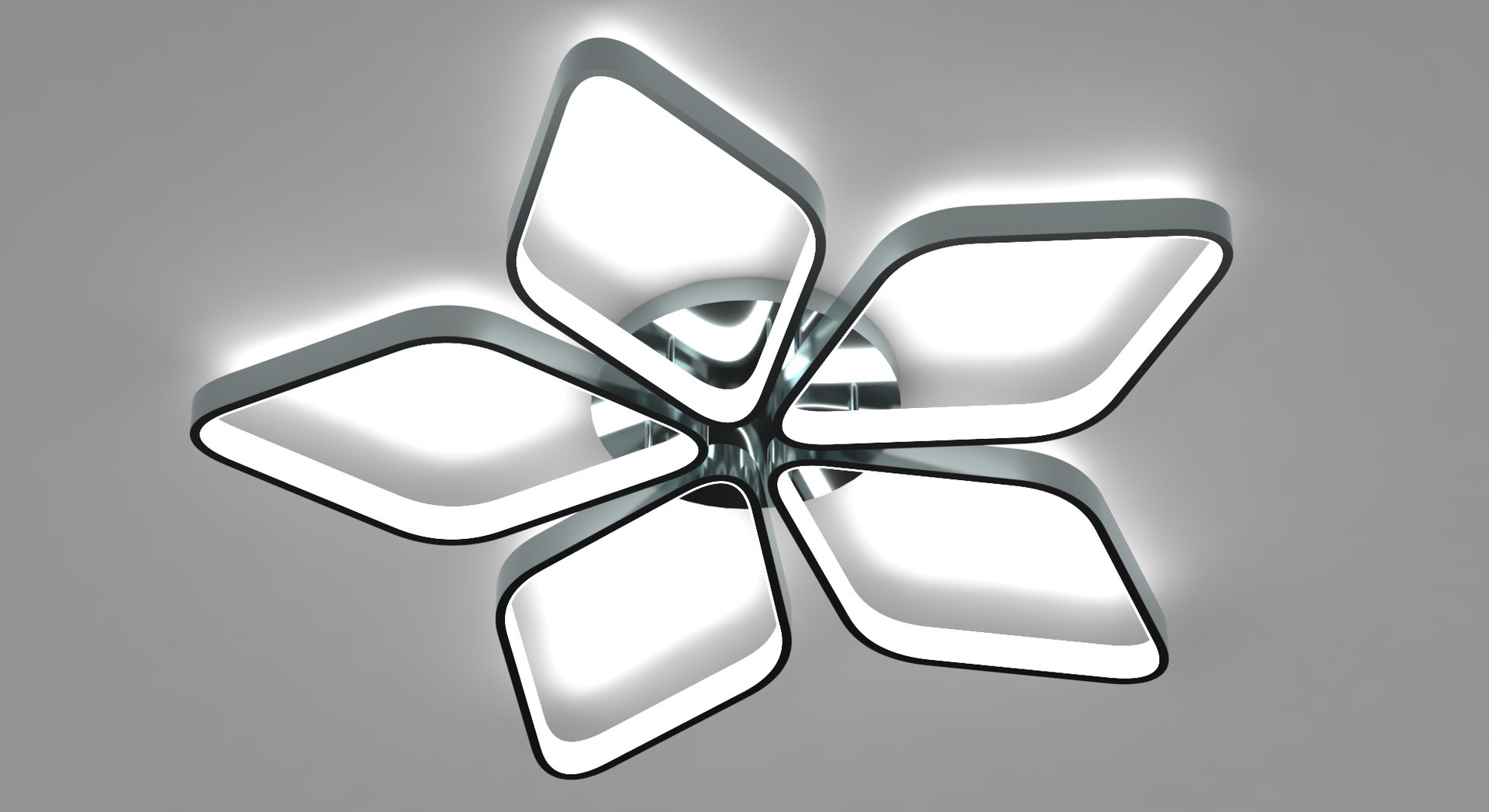 3D Ceiling Light - 5 Diamonds Lamp With LED Model - TurboSquid 2056245