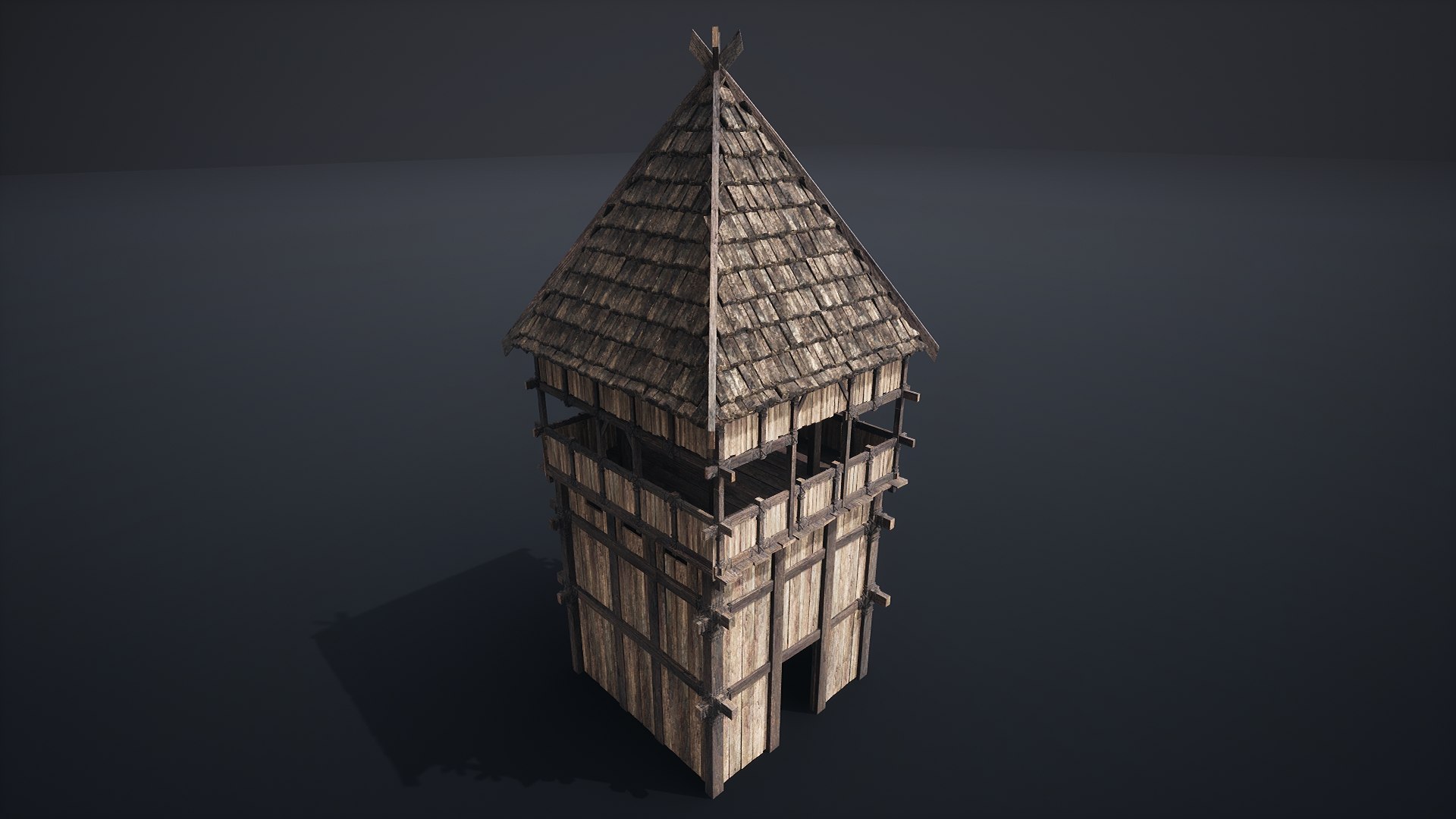 MEDIEVAL WATCHTOWER TOWER FORT FORTRESS CASTLE WALLS NEXTGEN AAA Model ...