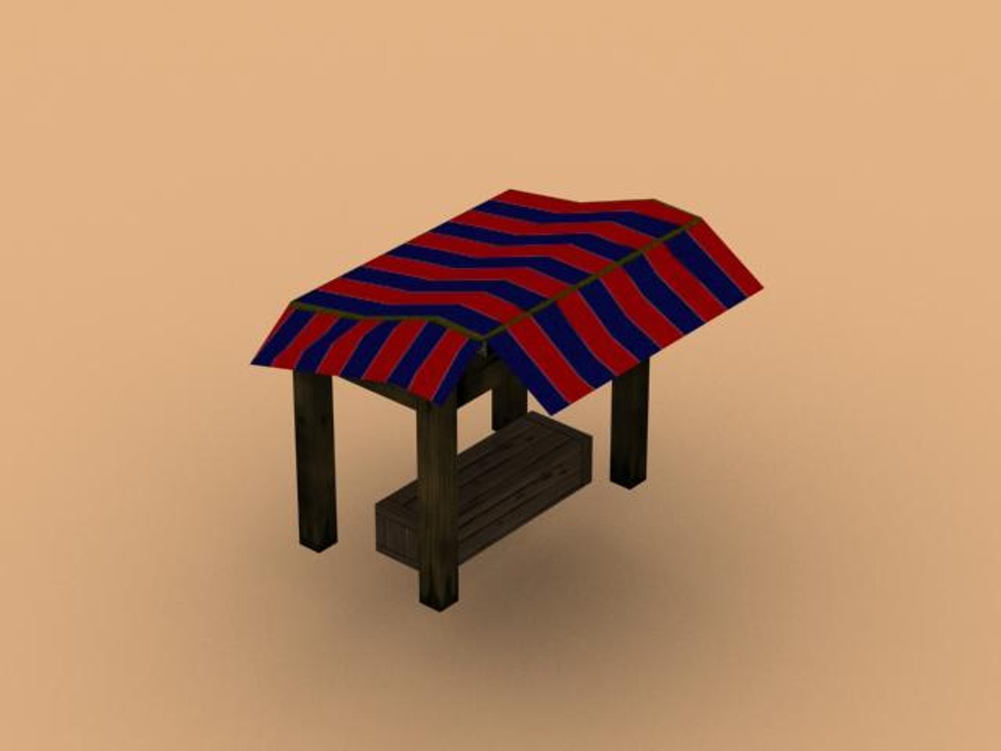 Stall Market Place 3d Model