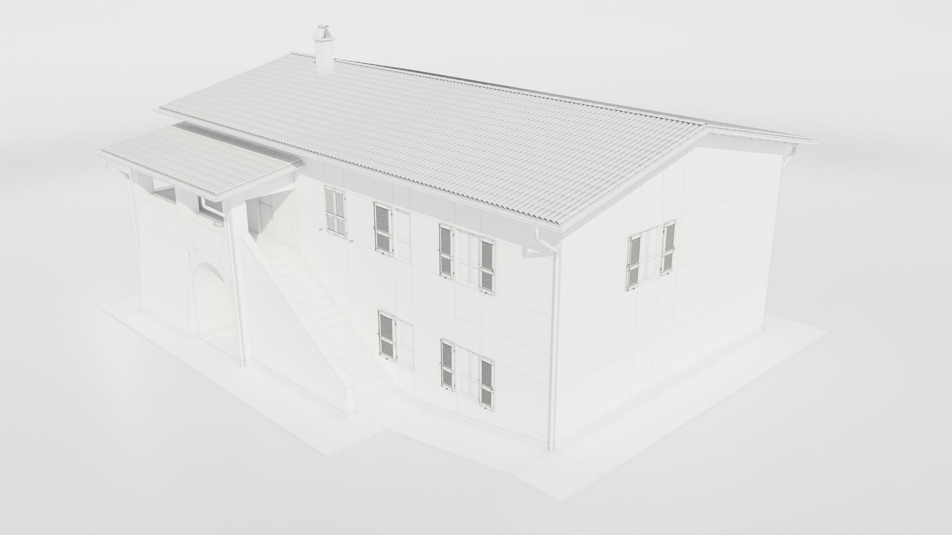 Italian Country House 3D Model - TurboSquid 1721815