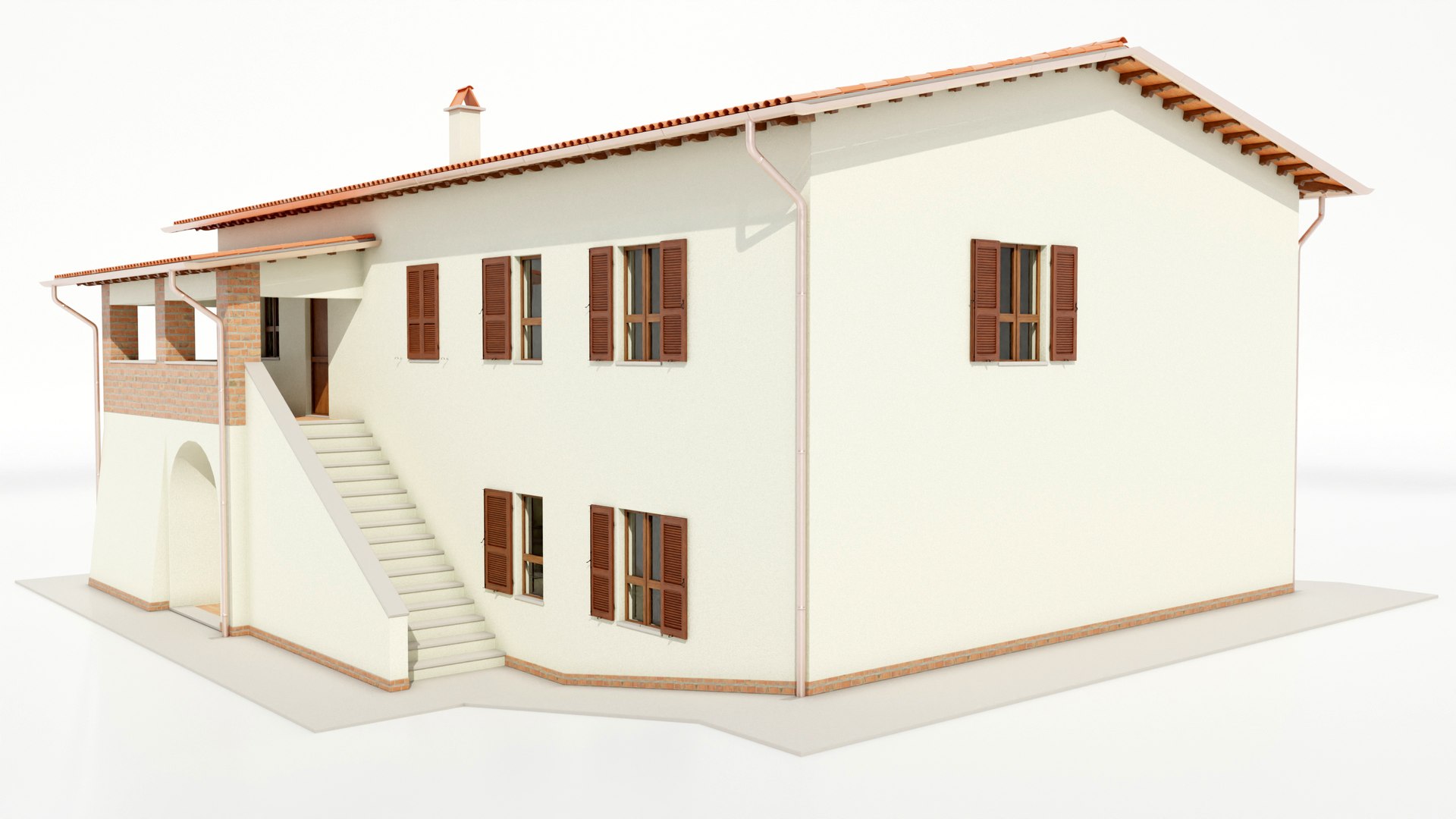 Italian Country House 3D Model - TurboSquid 1721815