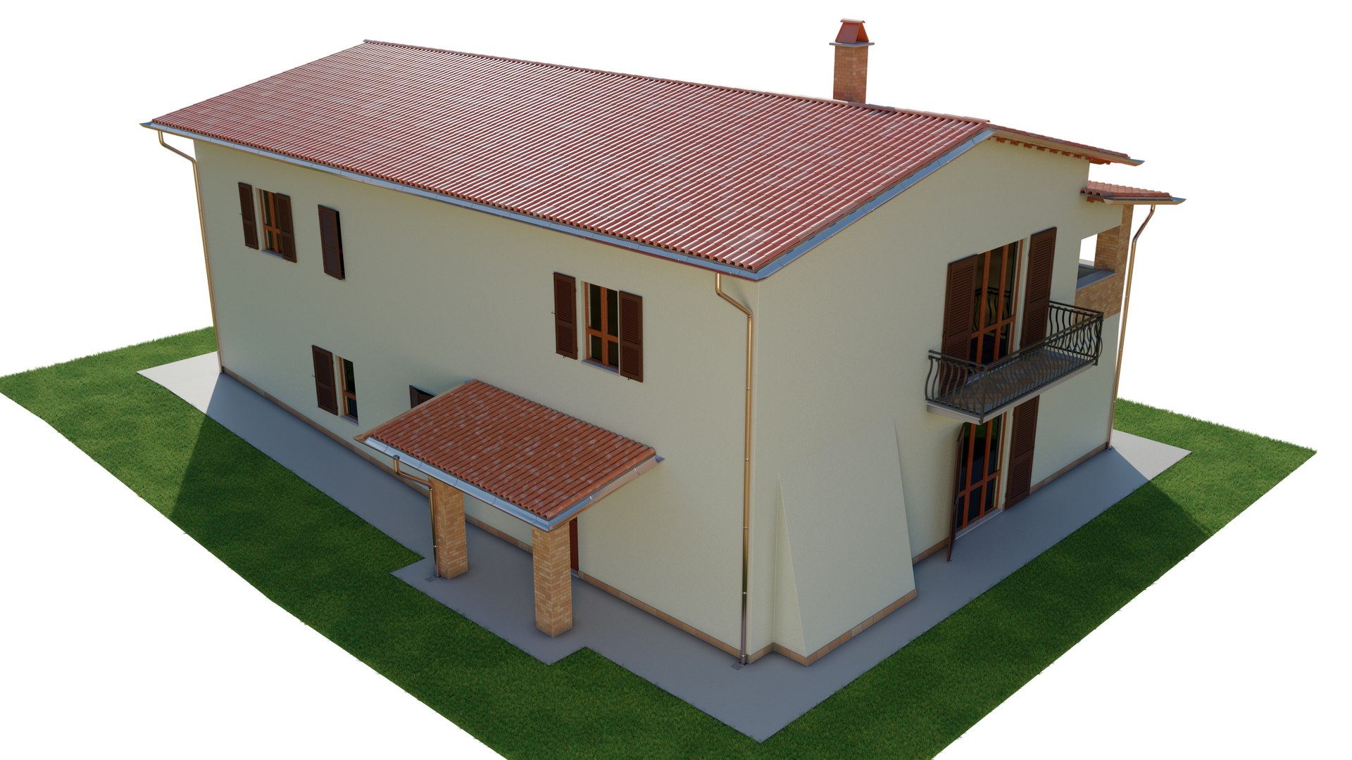 Italian Country House 3D model - TurboSquid 1721815