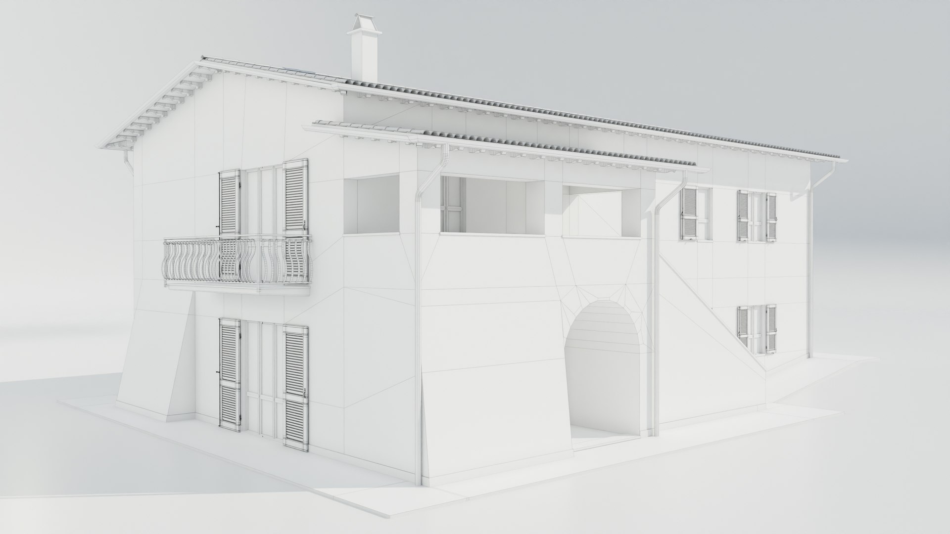 Italian Country House 3D Model - TurboSquid 1721815