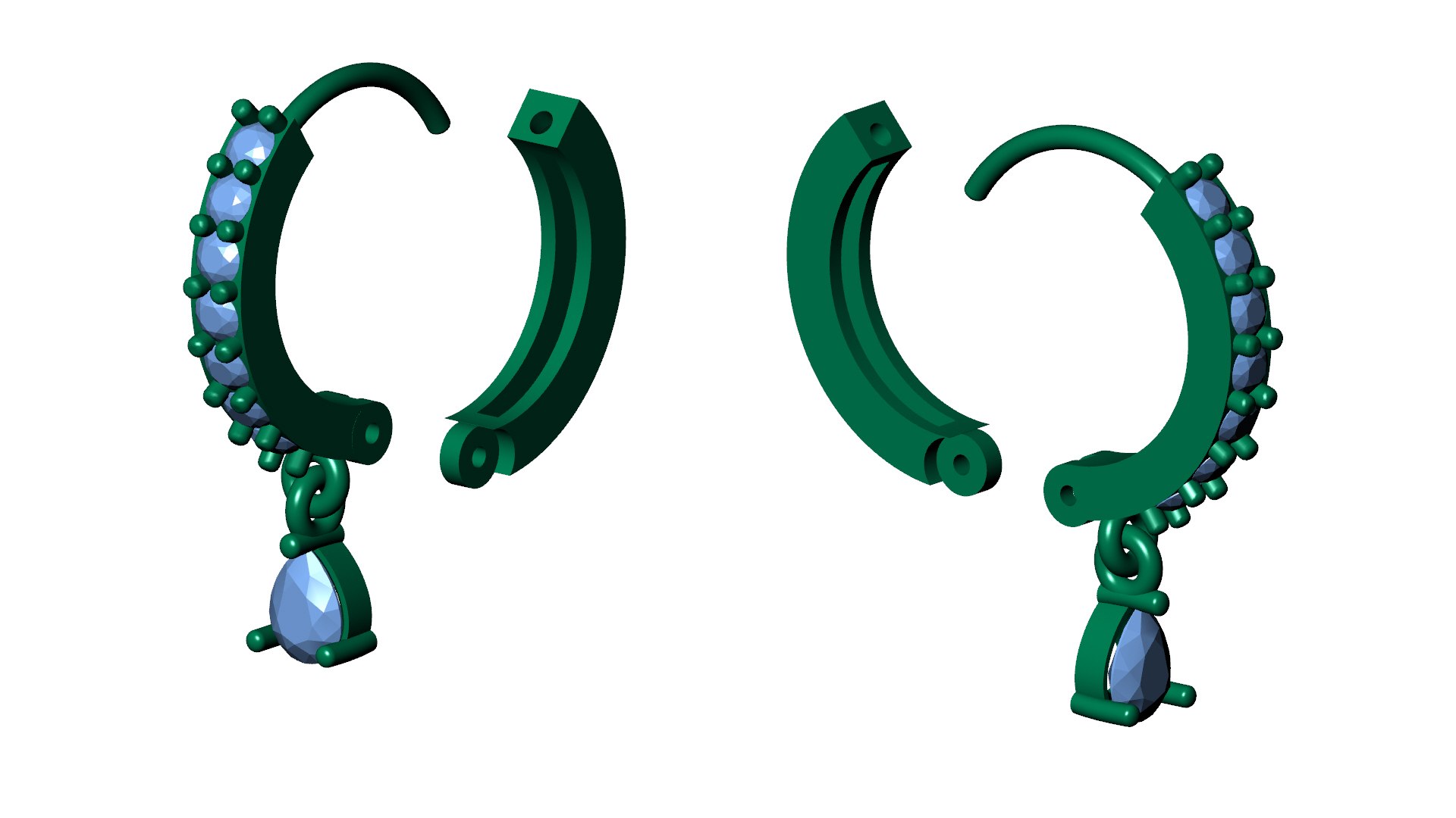 Bali Diamond Jewellery 3D Model - TurboSquid 2021941