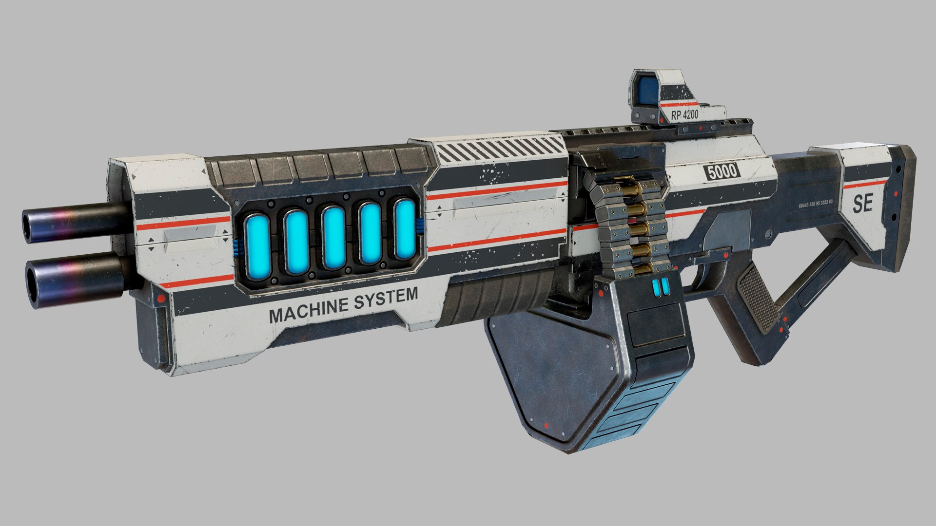 3D Sci Fi Machinegun - TurboSquid 2328409