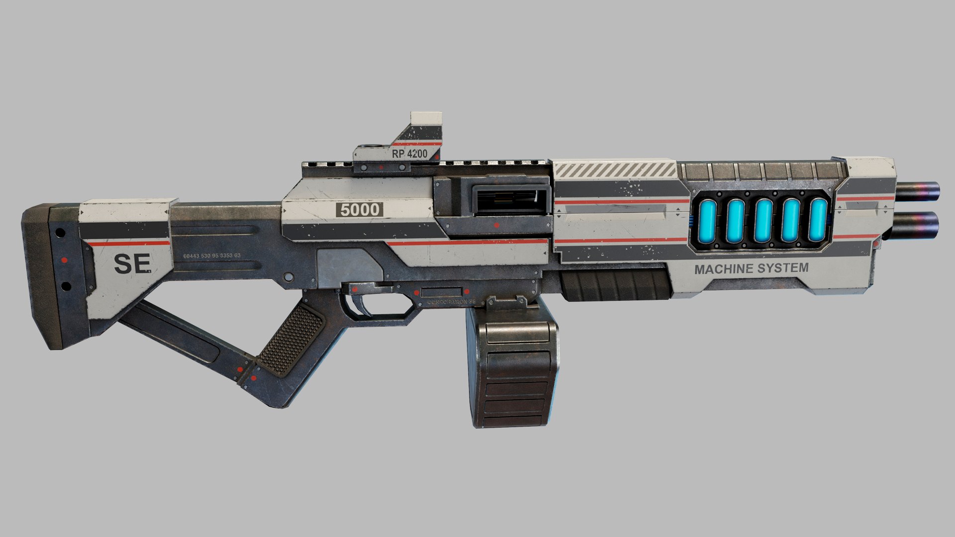 3D Sci Fi Machinegun - TurboSquid 2328409
