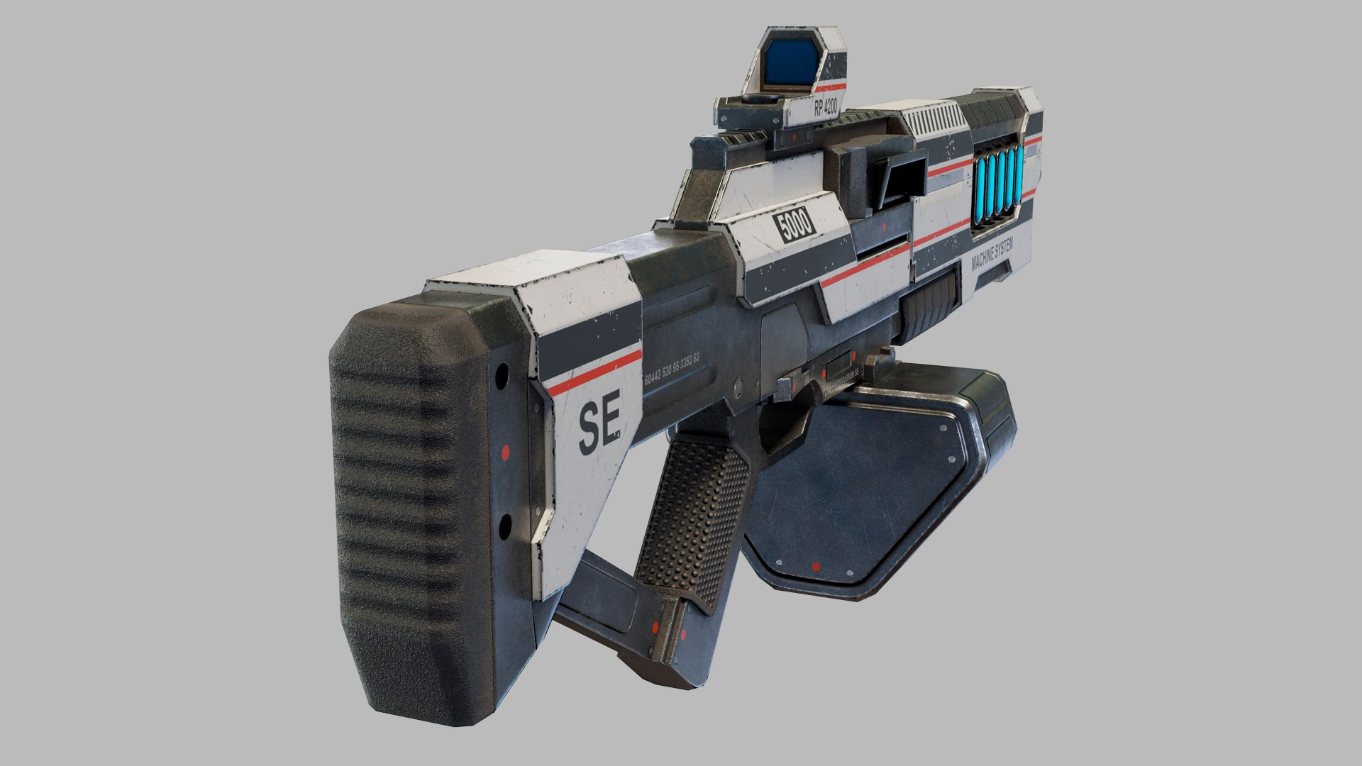 3D Sci Fi Machinegun - TurboSquid 2328409