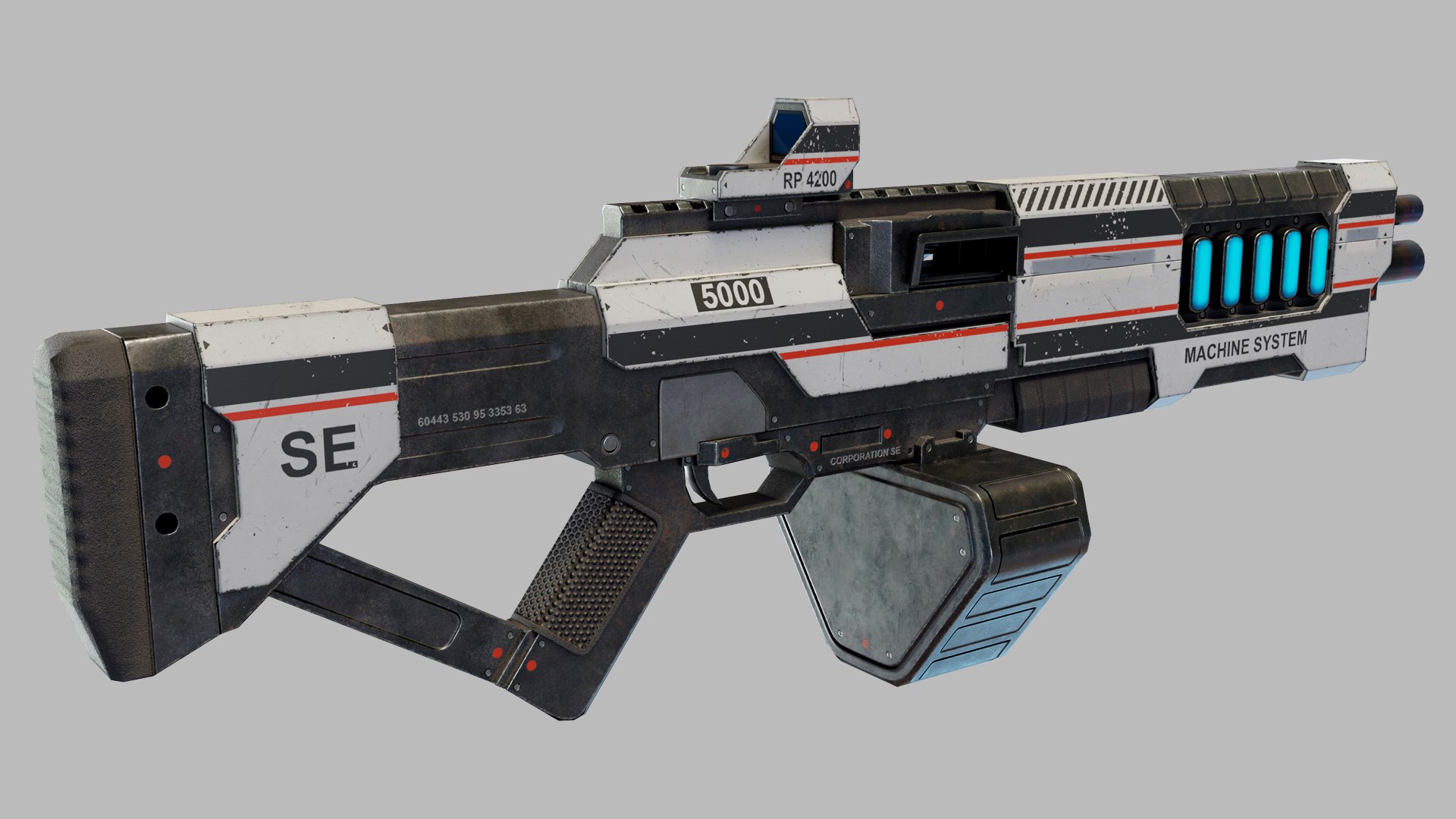 3D Sci Fi Machinegun - TurboSquid 2328409