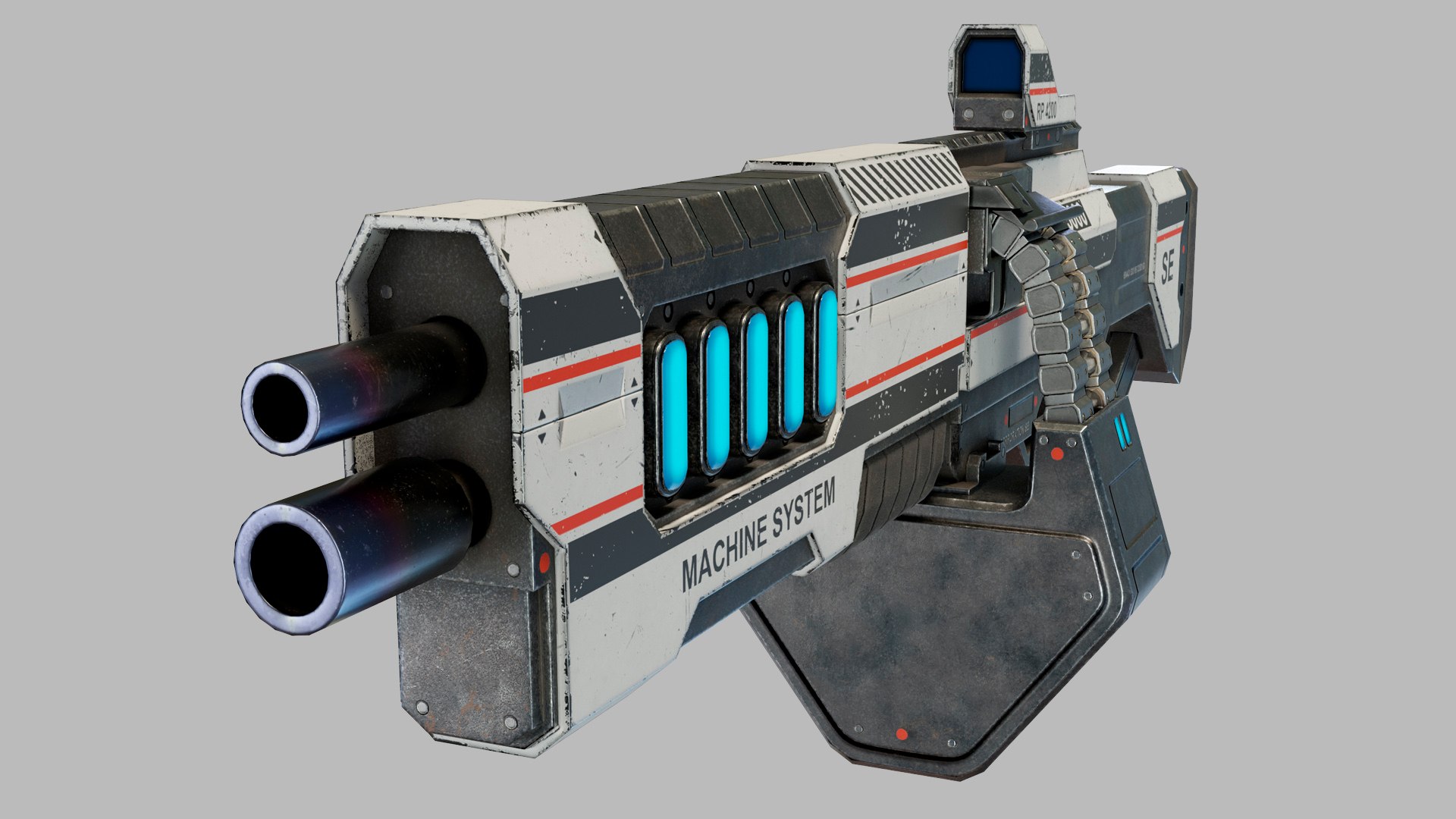 3D Sci Fi Machinegun - TurboSquid 2328409