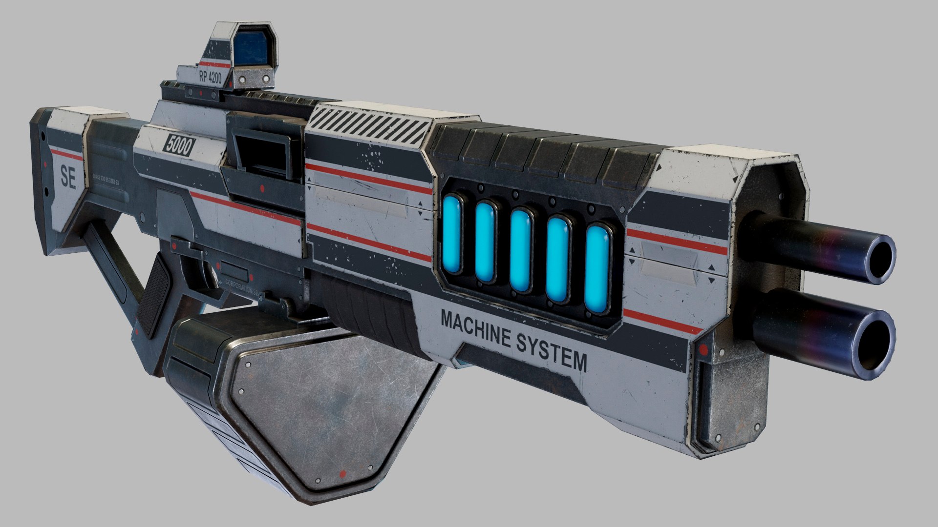 3D Sci Fi Machinegun - TurboSquid 2328409