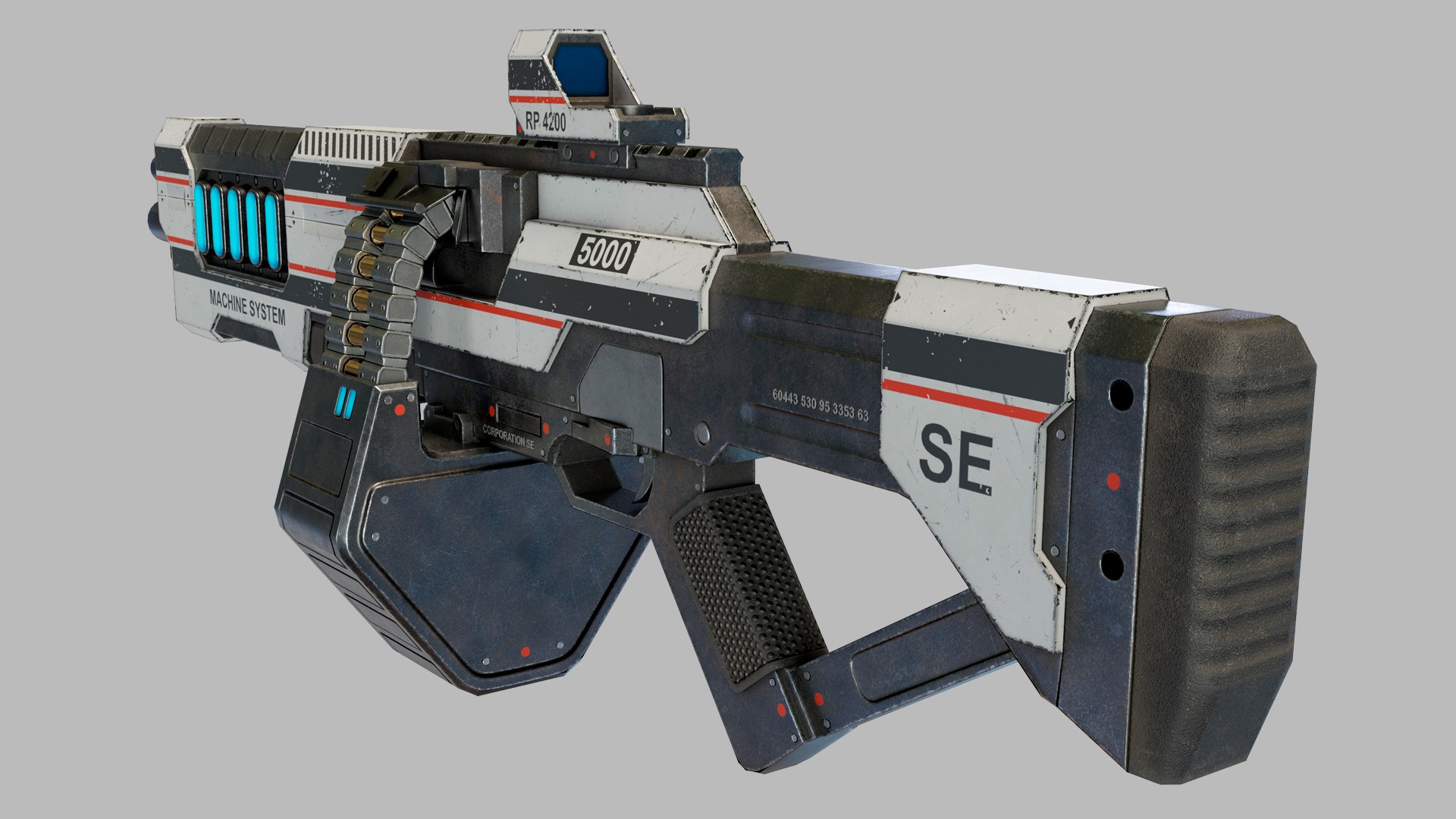 3D Sci Fi Machinegun - TurboSquid 2328409
