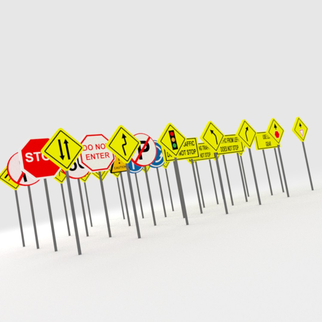 Street Signs 3D Model - TurboSquid 1207526
