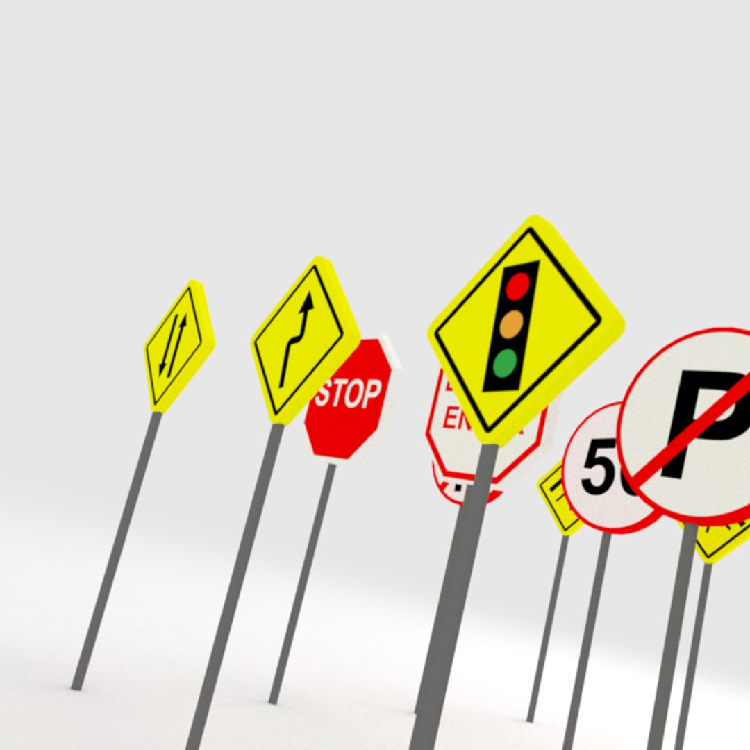 Street Signs 3D Model - TurboSquid 1207526