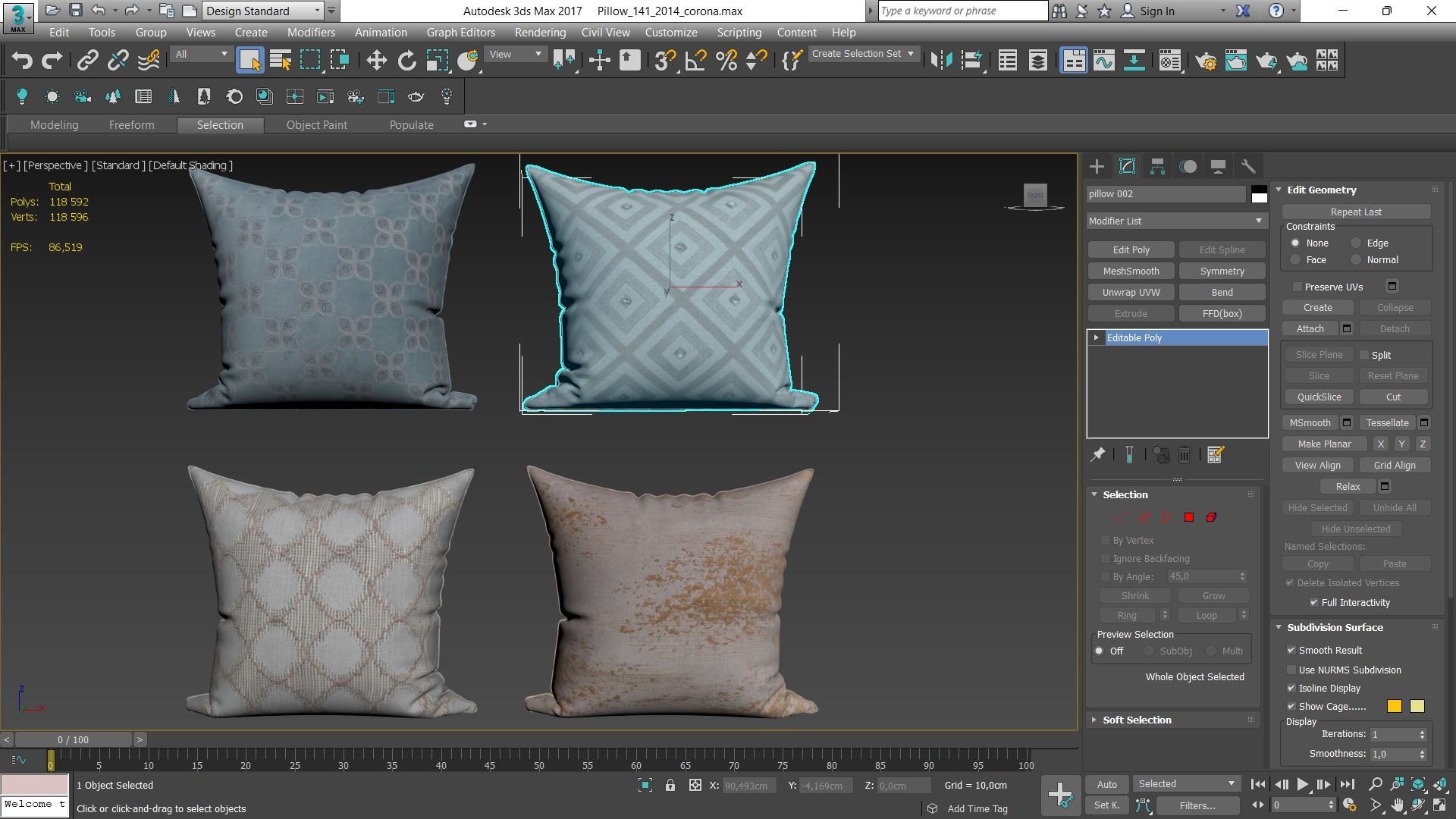 Decorative Pillows Set 141 3D - TurboSquid 1938736