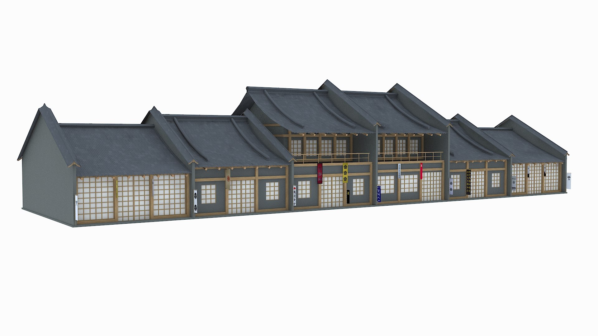 3D Japan Edo houses - TurboSquid 2180623