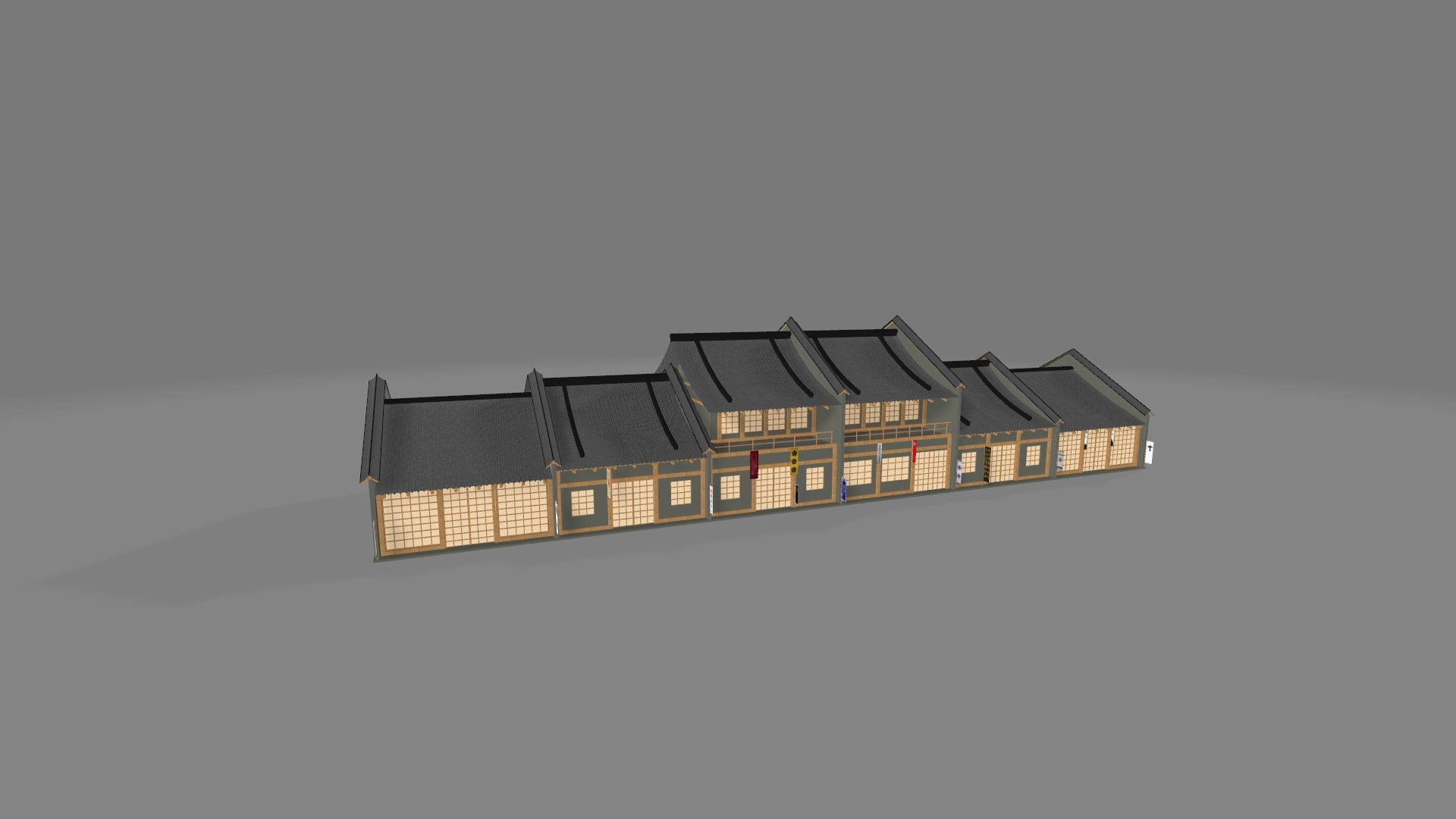 3D Japan Edo houses - TurboSquid 2180623