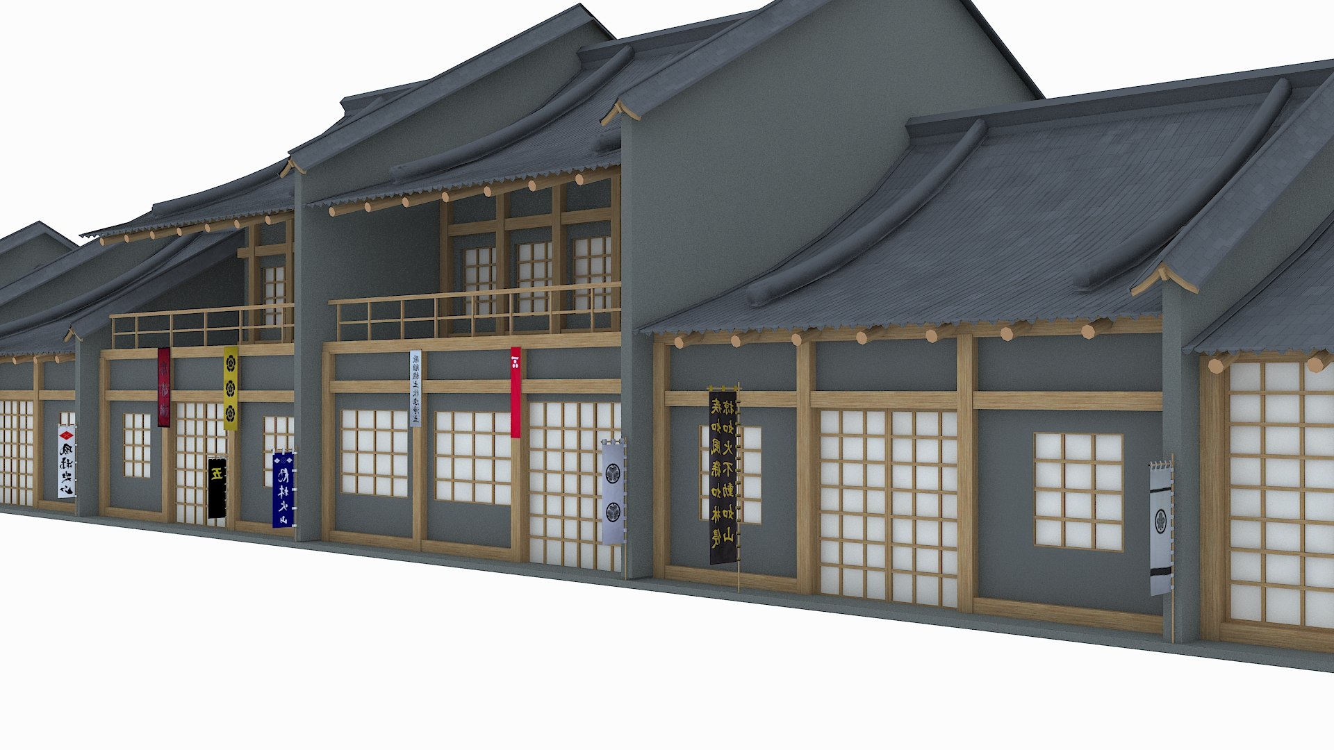 3D Japan Edo houses - TurboSquid 2180623