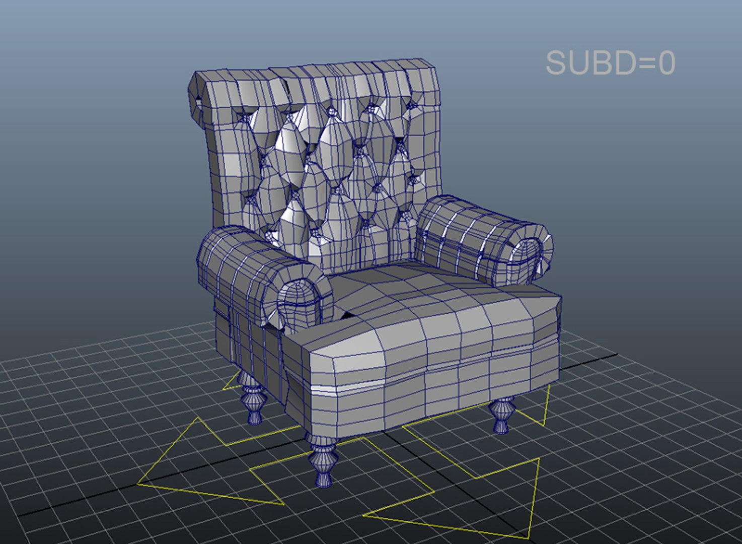 3d Model Vintage Leather Chair Mayas