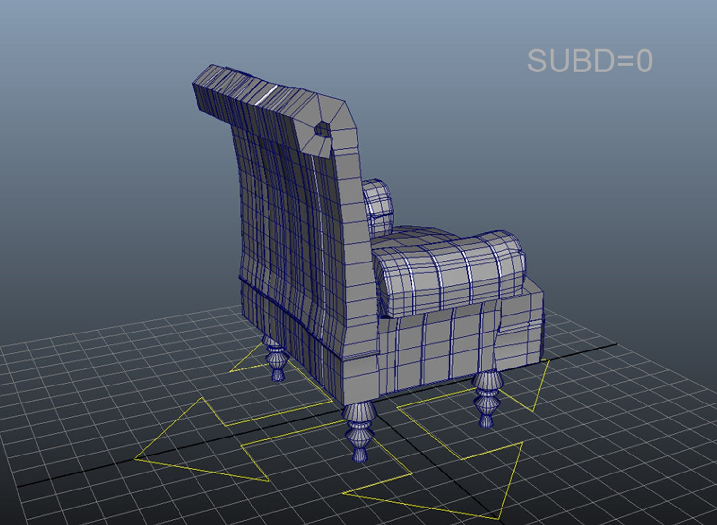 3d Model Vintage Leather Chair Mayas