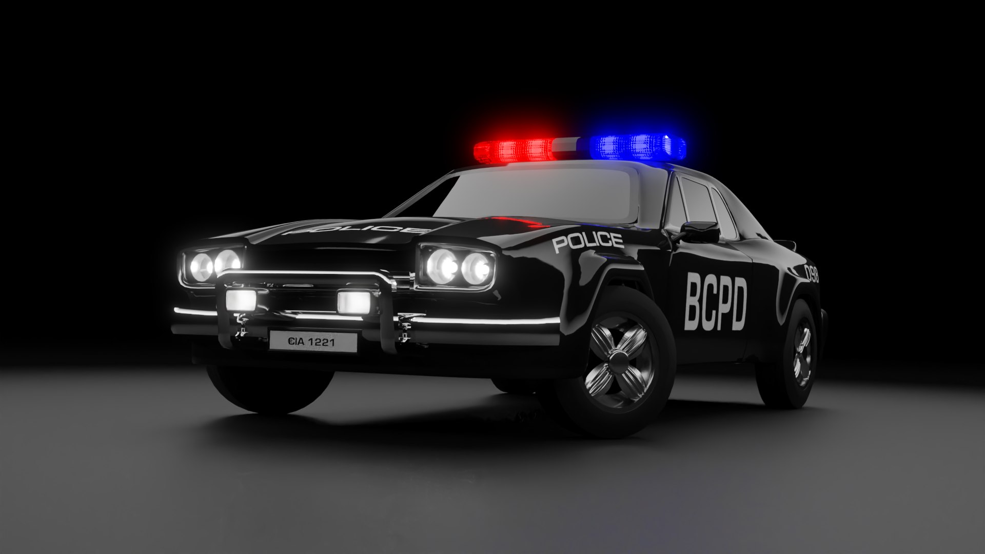 3D Police Car - TurboSquid 1806910
