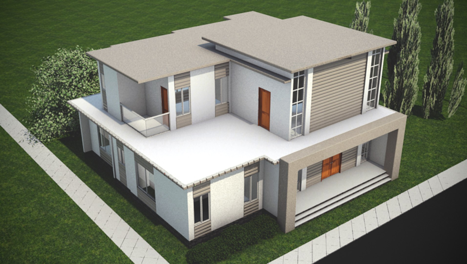 3d Model 2 Story House