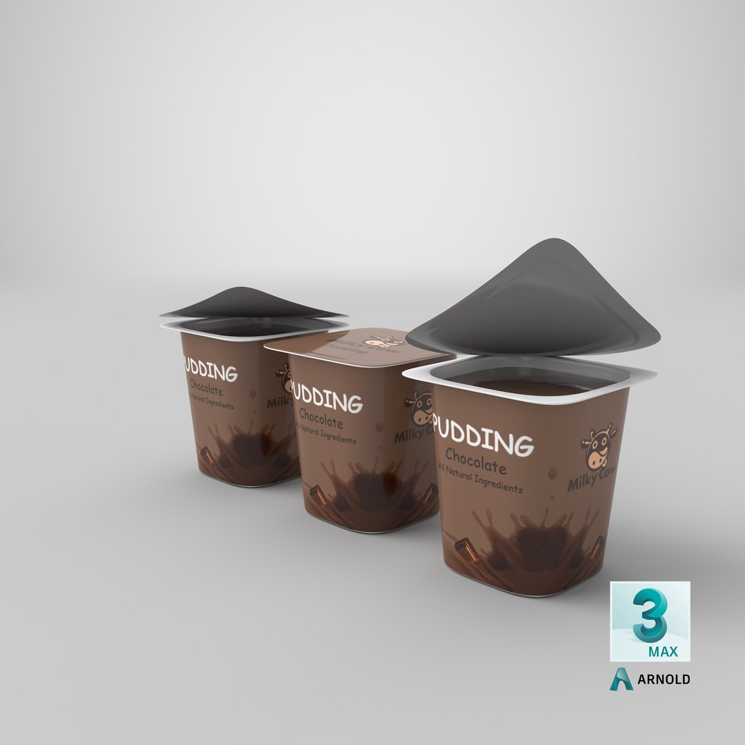 Pudding Cup 3D Model - TurboSquid 1596430