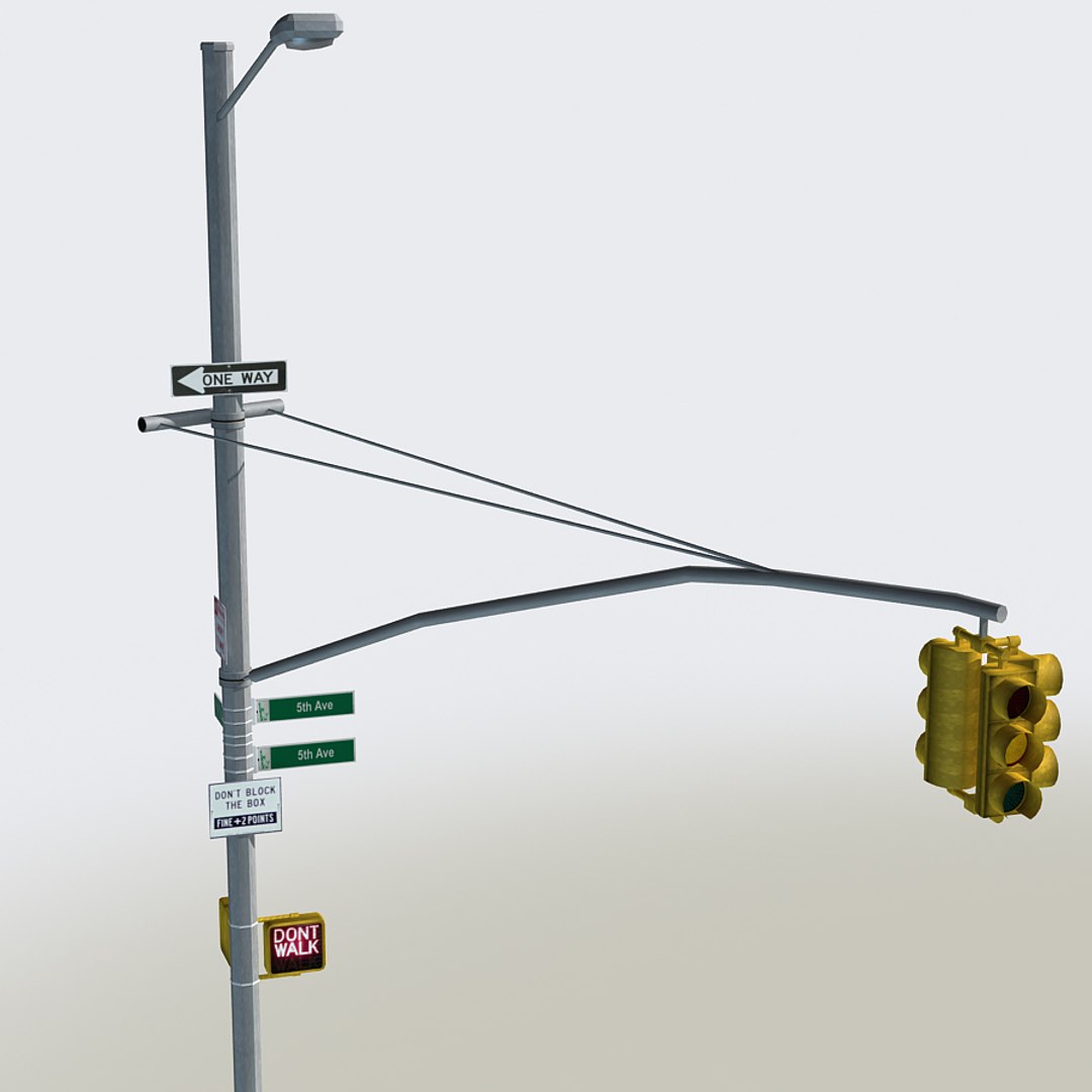 Street Traffic Light 3D Model - TurboSquid 1149730