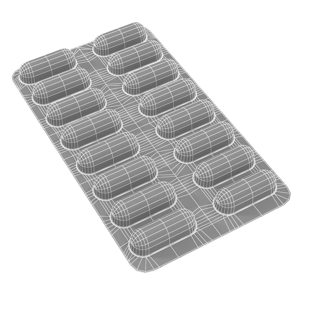 3d Model Blister Pack Pills
