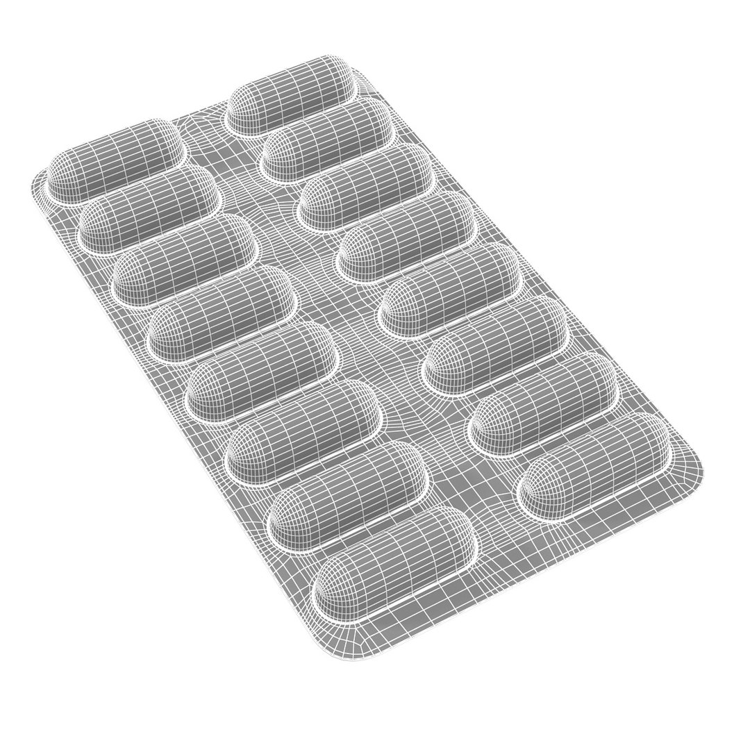 3d Model Blister Pack Pills