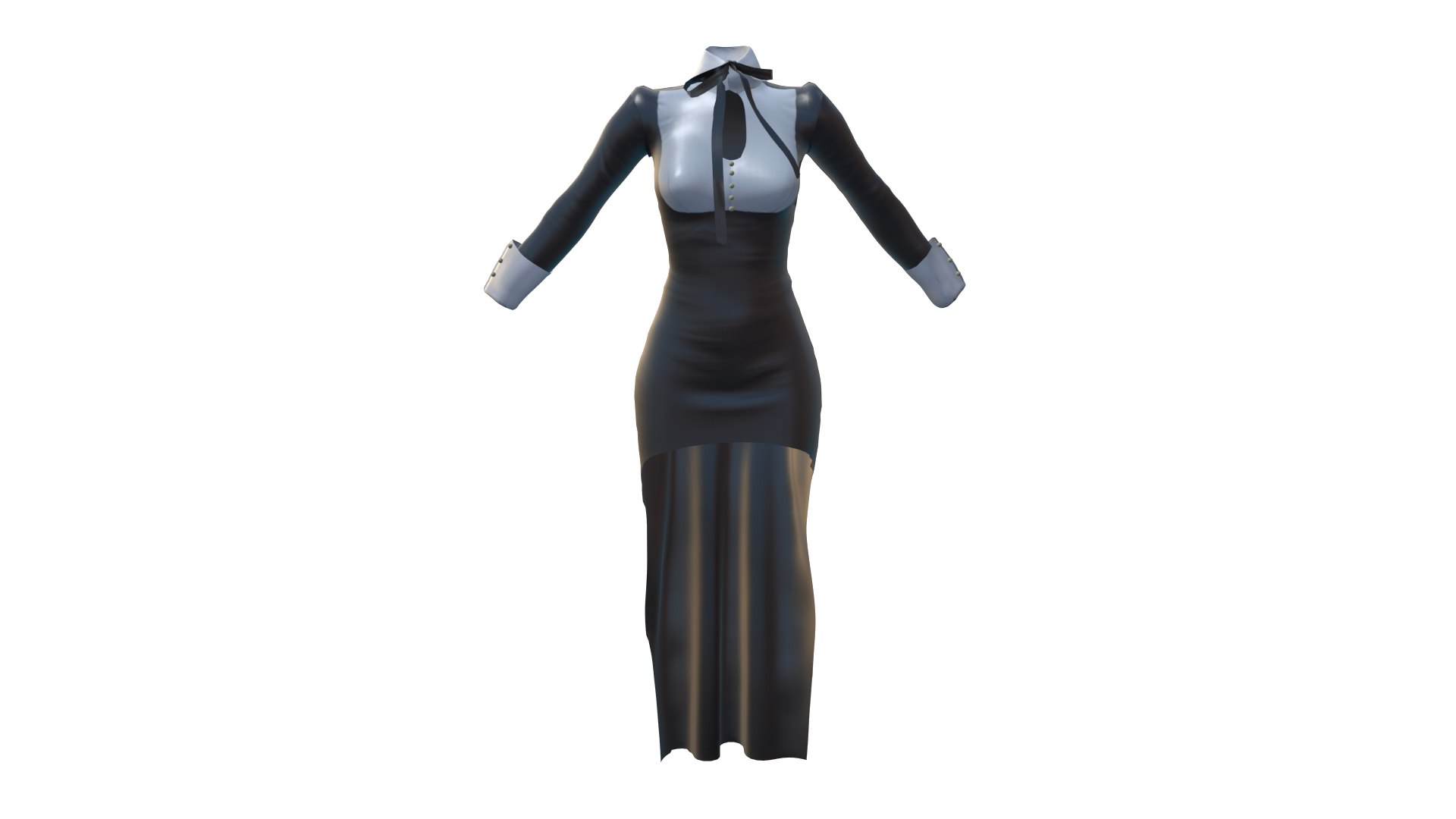 Black Dress 3D Model Low Poly 3D Model - TurboSquid 2285107