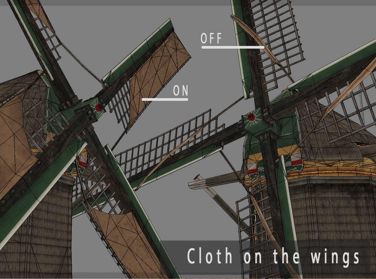 3d model low-poly holland windmill