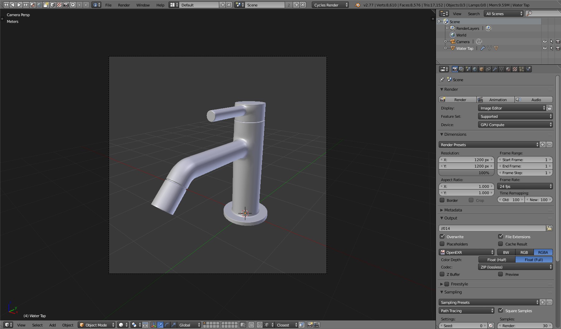 3d Water Tap