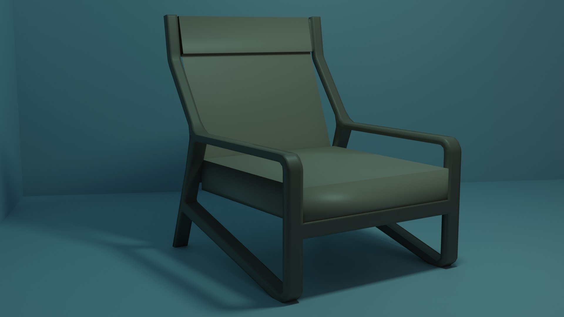 3D Stylized Low Poly Lounge Chair Model - TurboSquid 1750358