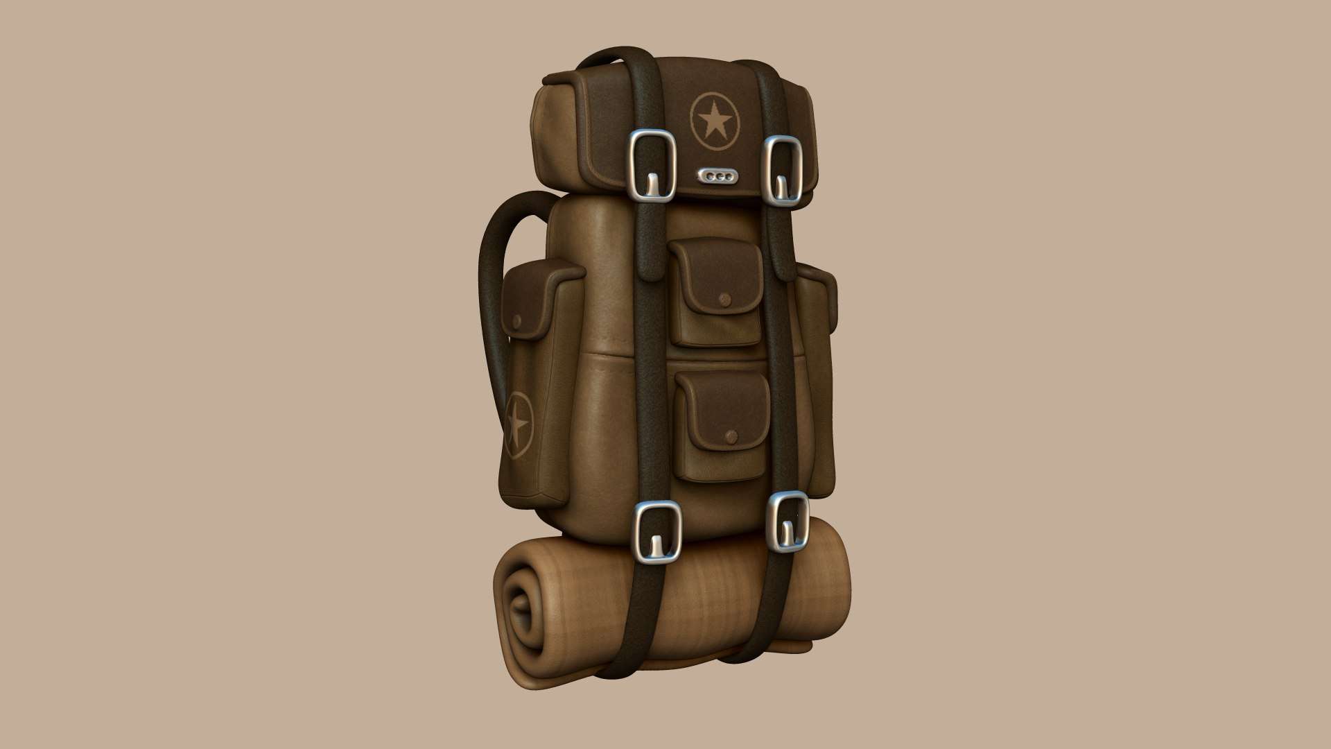 Backpack - desert character 3D model - TurboSquid 1643413