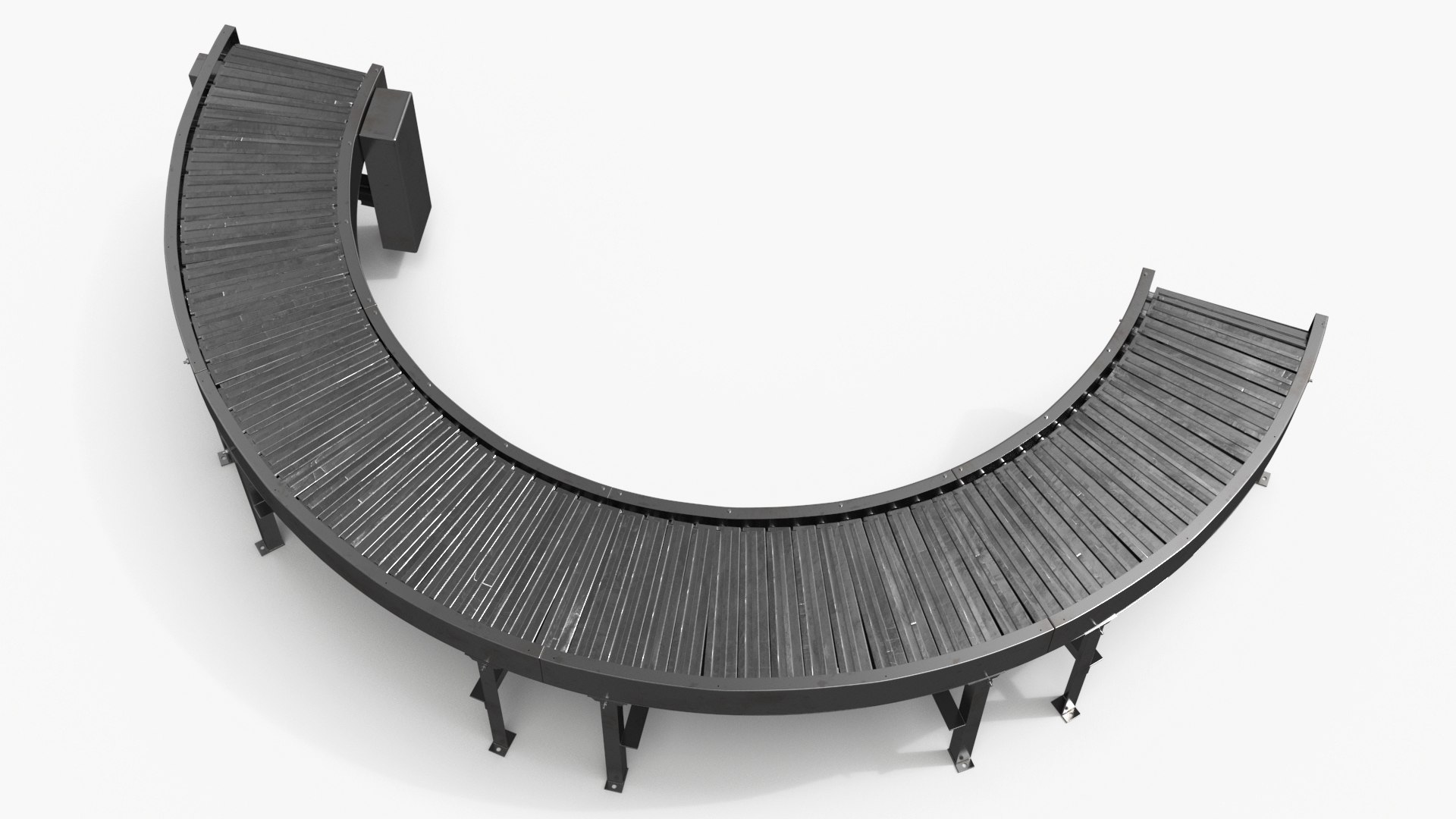 Extended Roller Conveyor Curve With Steel Rollers 3D Model - TurboSquid ...