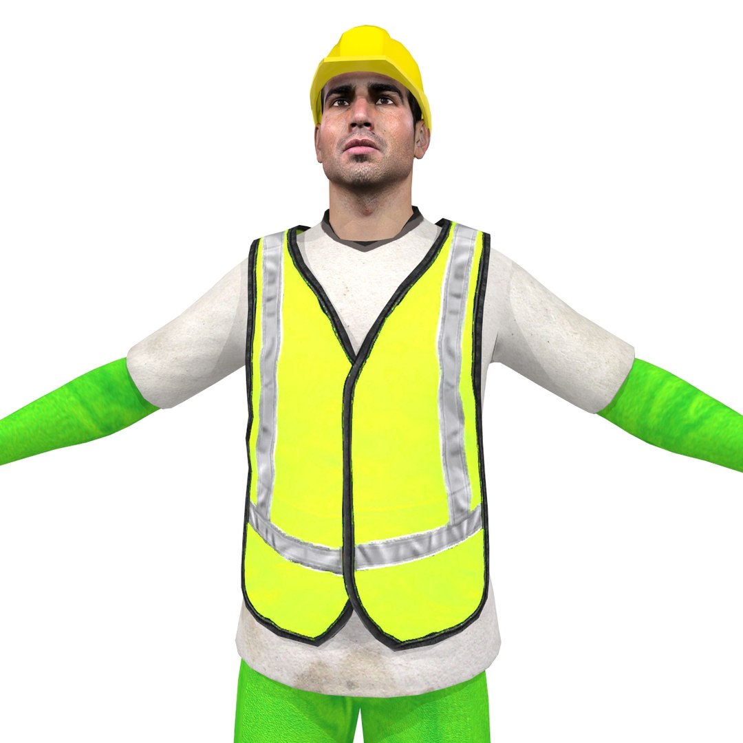 3d Model Road Worker Man