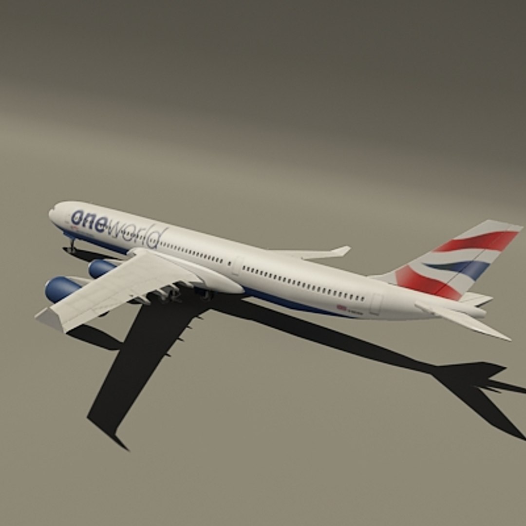 airbus british oneworld 3d model