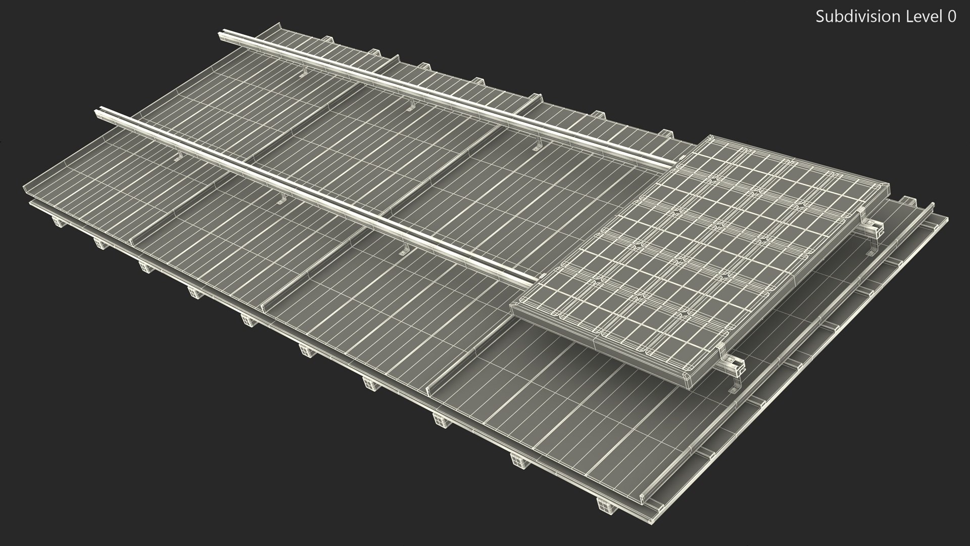 Standing Seam Roof With Solar Panel Model - TurboSquid 2248186