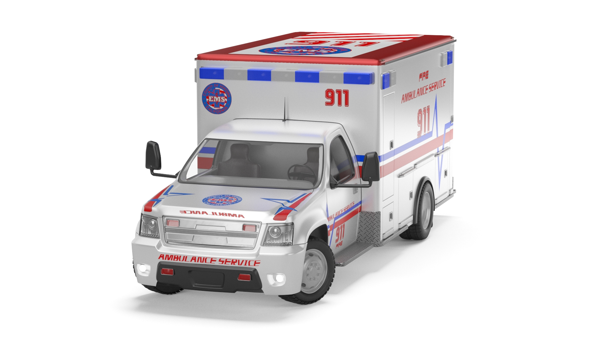 Ambulance Truck 2in1blend 3D - TurboSquid 2116544