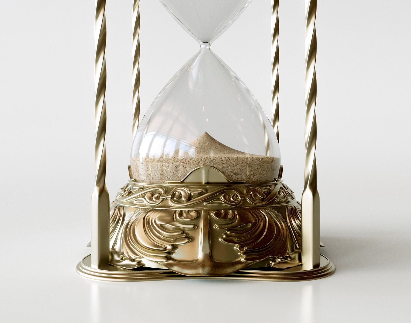 3D Sand Timer Hour Glass Antique Model - TurboSquid 2325525