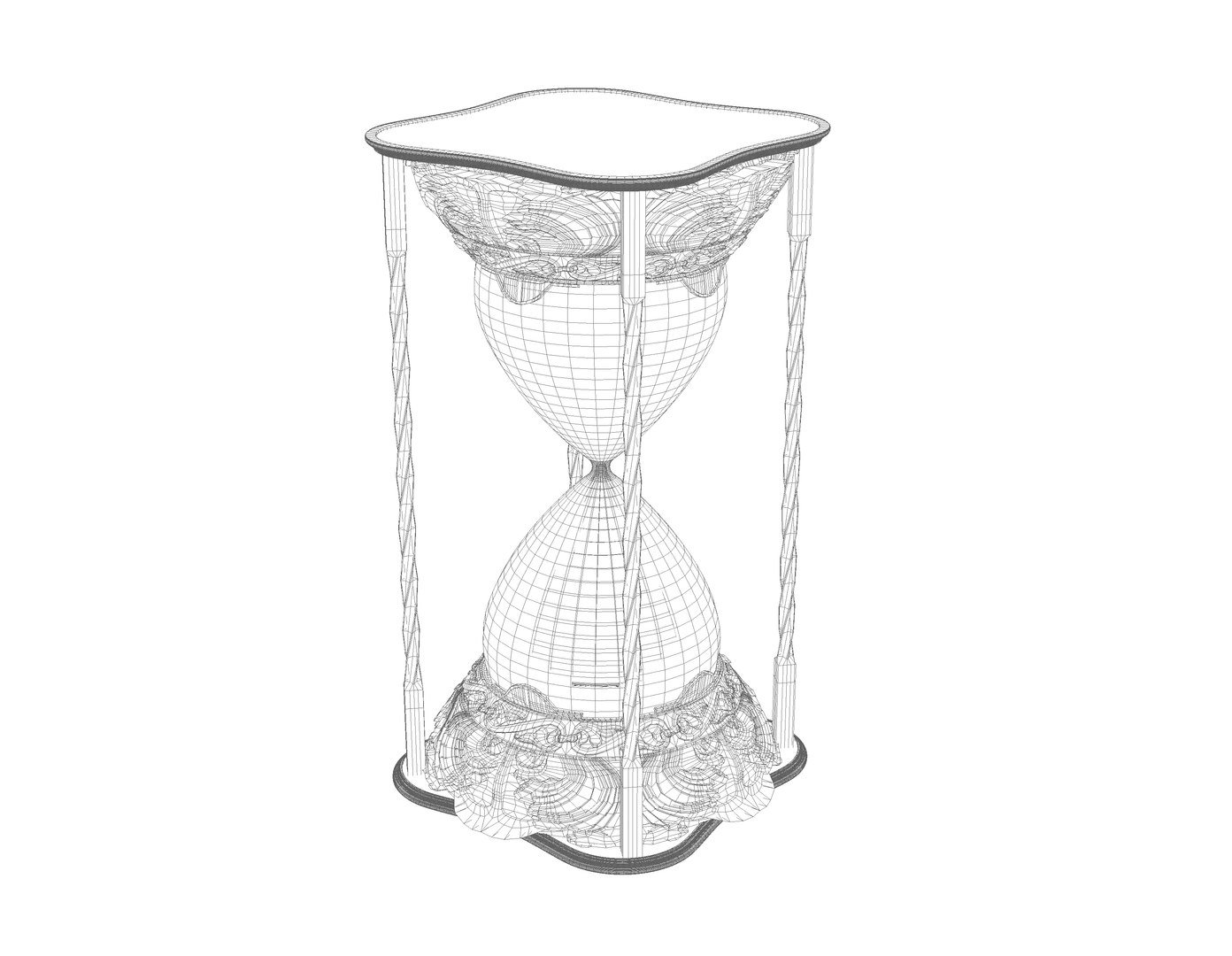 3D Sand Timer Hour Glass Antique Model - TurboSquid 2325525