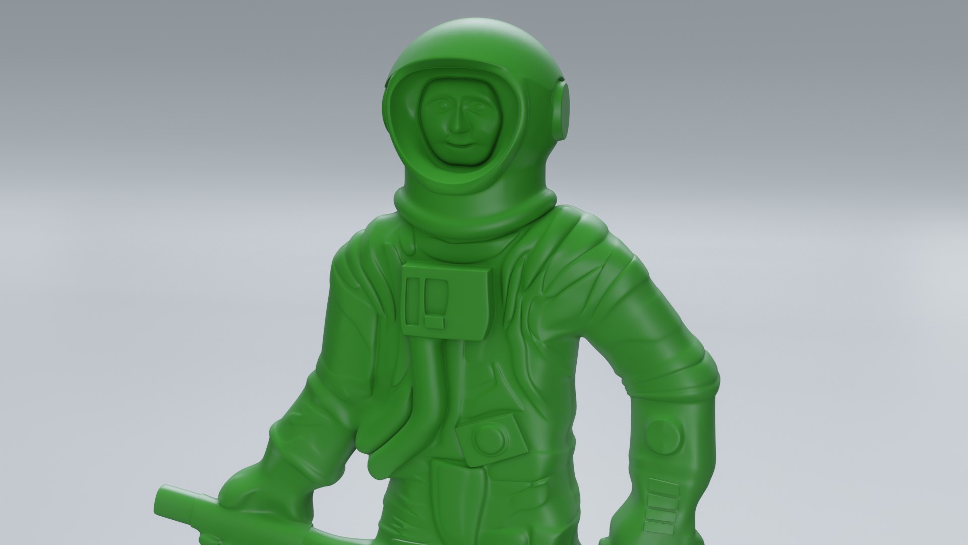 3D Model Retro Toy Plastic Space Man Figure - TurboSquid 1893582