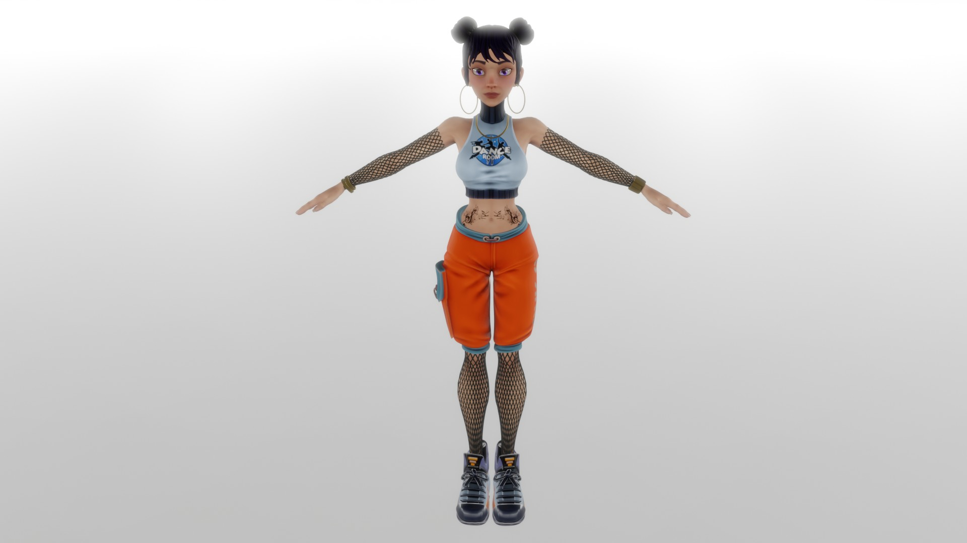 3D Model Cartoon Rigged Cute Dancer Girl Character 3D Model ...