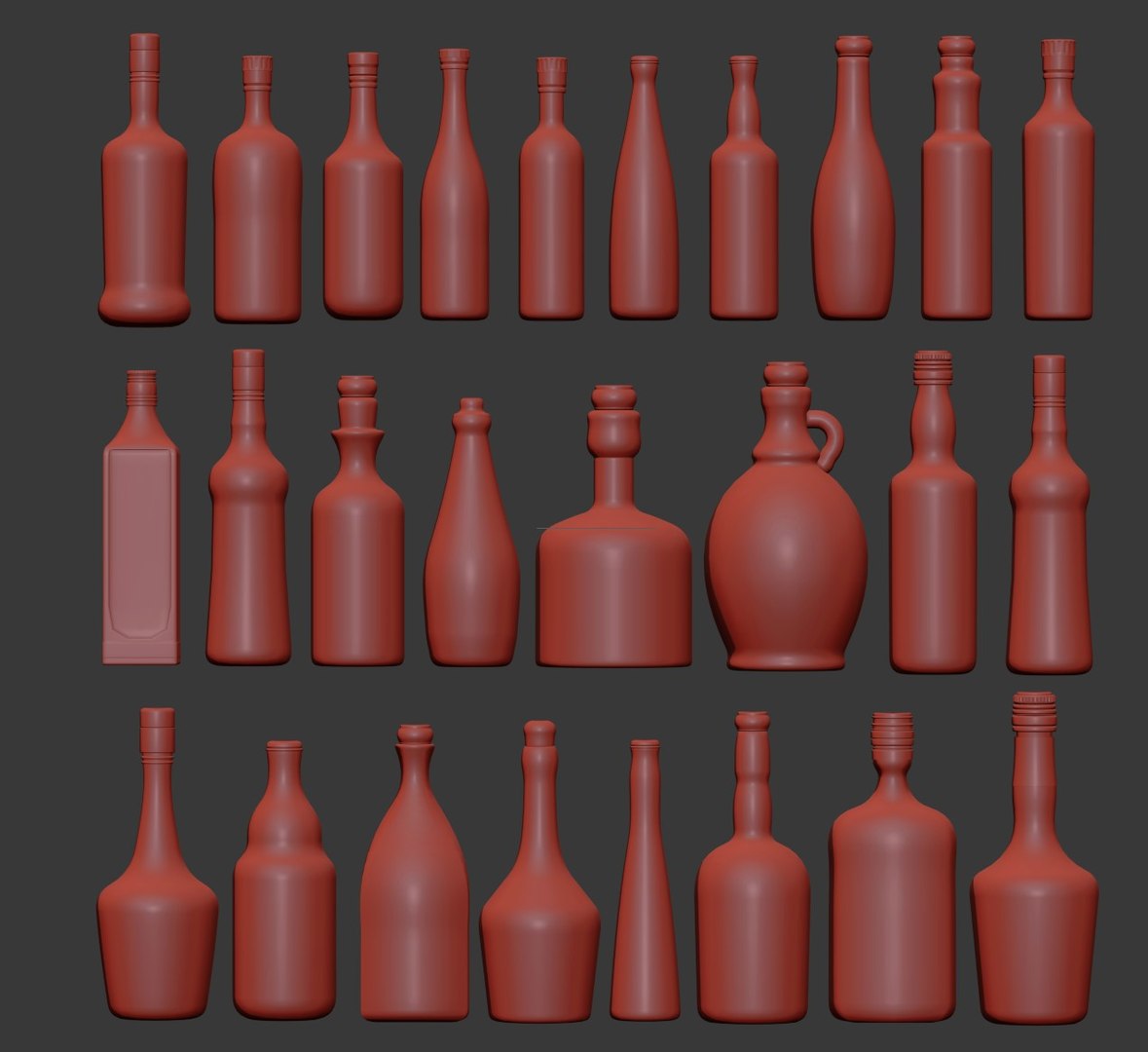 Bottles alcohol 3D model - TurboSquid 1445344