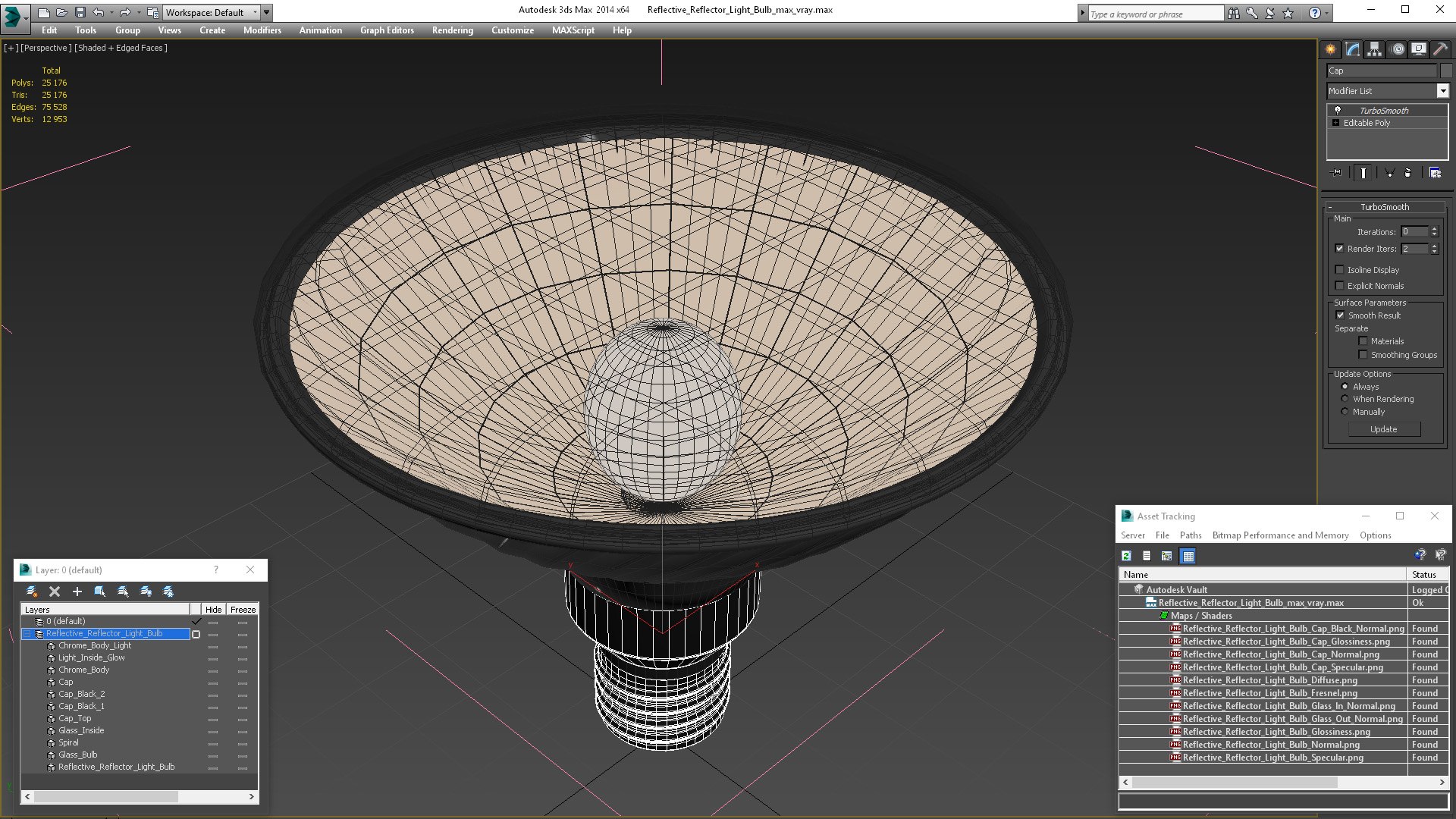 Reflective Reflector Light Bulb 3D Model - TurboSquid 2263535