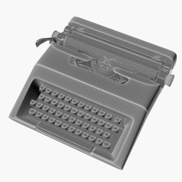 3d model typewriter p