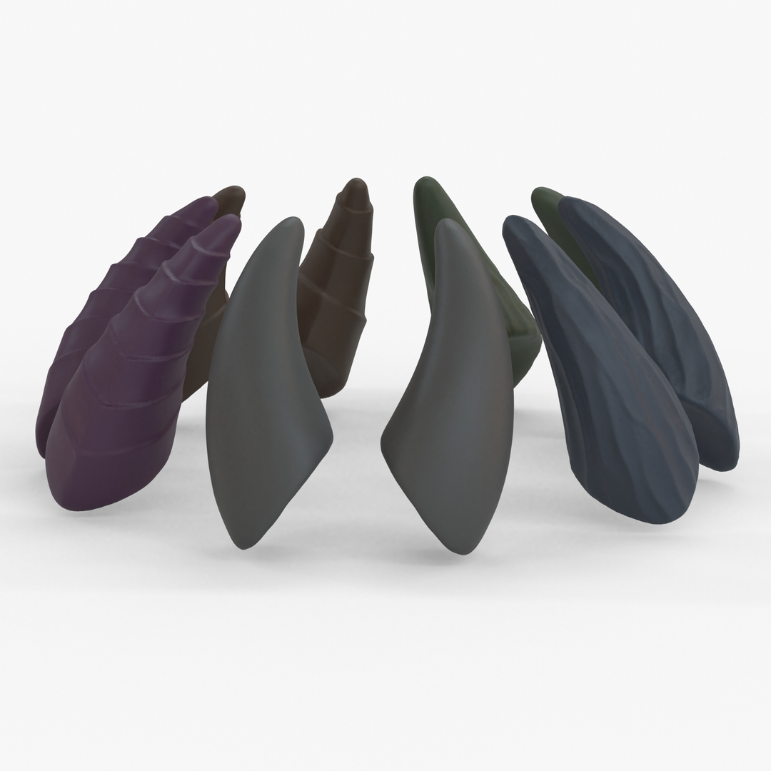 3D Medium Devil Horns Bundle - Miranda Model - TurboSquid 1794823