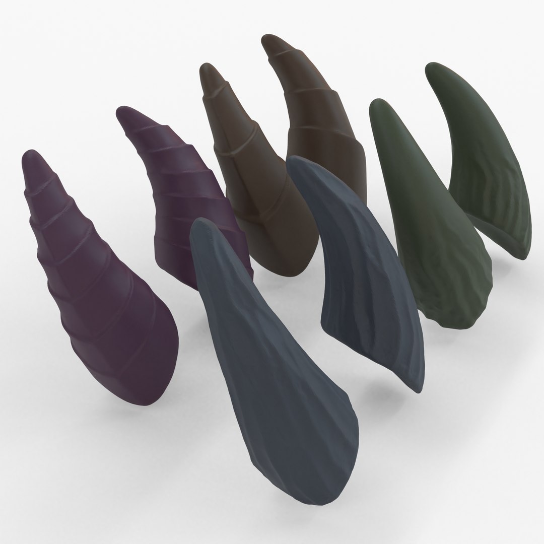 3D Medium Devil Horns Bundle - Miranda Model - TurboSquid 1794823