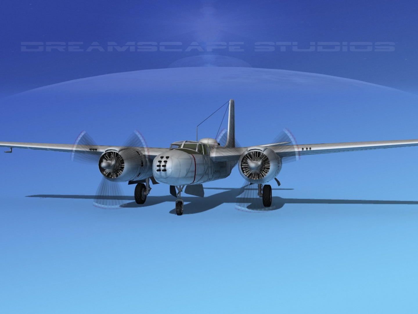Douglas B-26b B-26 Bomber 3d Max